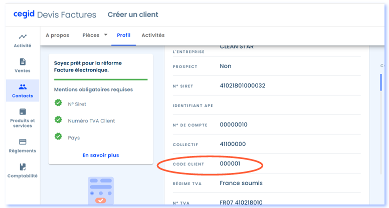 Code client : Automatique ou pas ? – Cegid Devis Factures / Gestion Commerciale