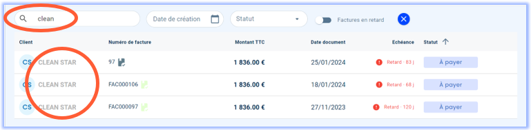 Comment retrouver ou trier des factures – Cegid Devis Factures ...