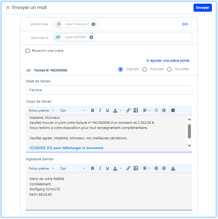 Personnaliser le mail d’envoi de documents – Cegid Devis Factures ...