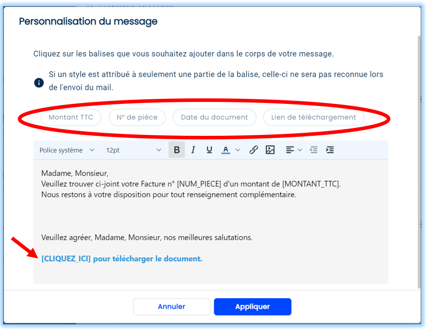 Personnaliser le mail d’envoi de documents – Cegid Devis Factures ...