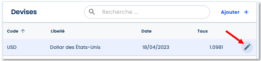 Gestion des devises – Cegid Devis Factures / Gestion Commerciale