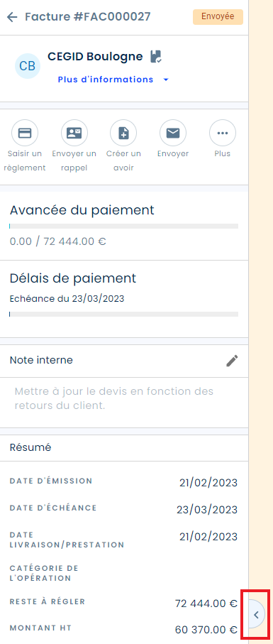 Gérer mes factures – Cegid Devis Factures / Gestion Commerciale