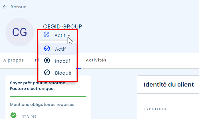 Gérer mes clients – Cegid Devis Factures / Gestion Commerciale